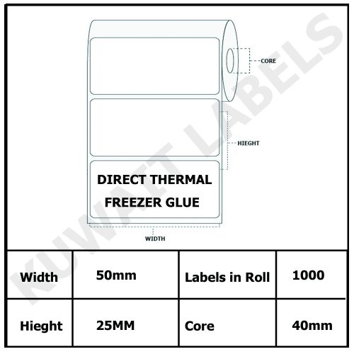 50mm x 25mm Freezer-Grade Labels