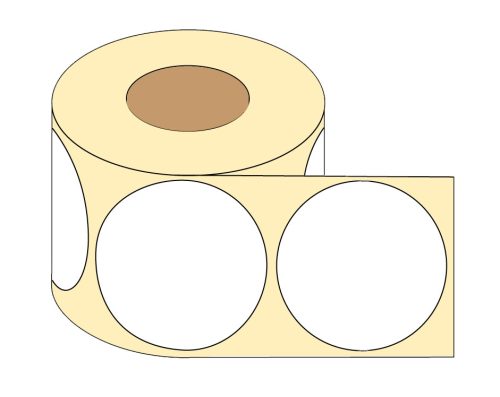50mm x 50mm Circle DTR Label Roll | Kuwait Labels