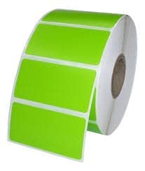 Direct Thermal Color labels 50mmx30mm Green - Gold Star Co.
