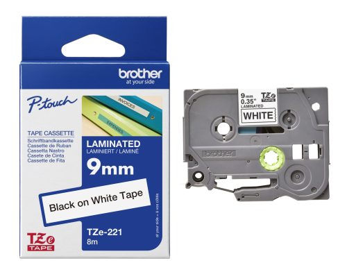 Brother P-touch TZe-221 Label Tape – 9mm Black on White - Gold Star Co.